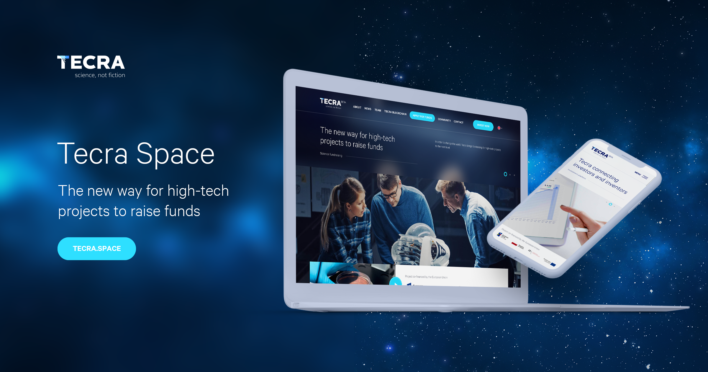 Tecra Space - Crowdfunding platform - Homepage Tecra Space - Crowdfunding platform - Homepage